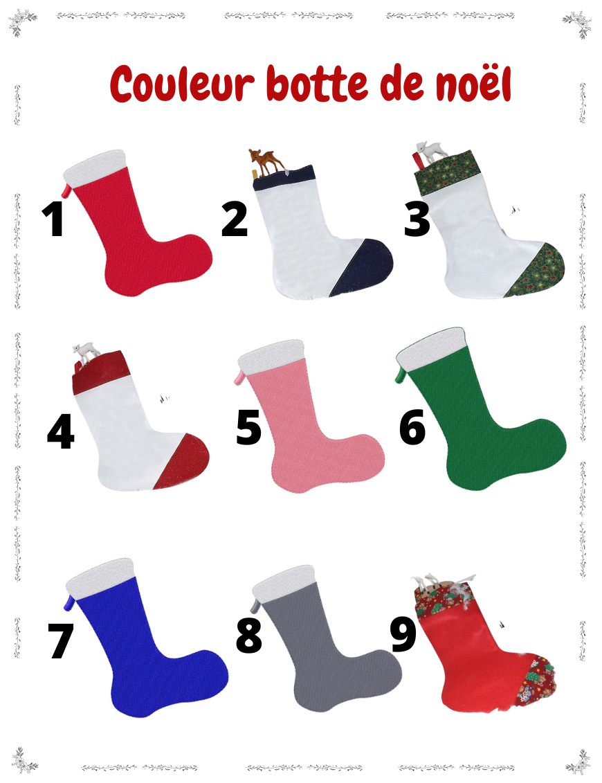 Botte de noël personnalisée